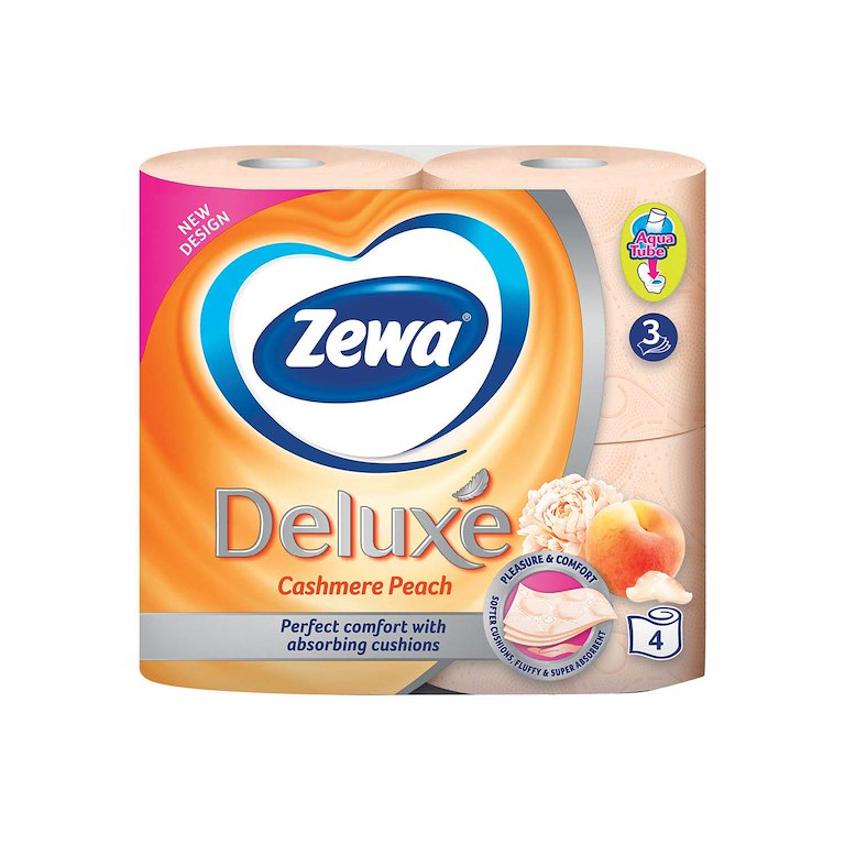 Zewa Deluxe Cashmere Peach troslojni toalet papir 4 komada
