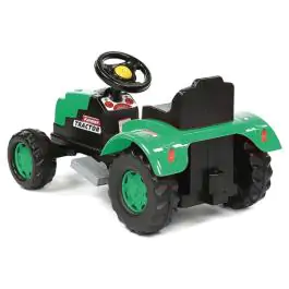 Traktor sa prikolicom na baterije zeleni