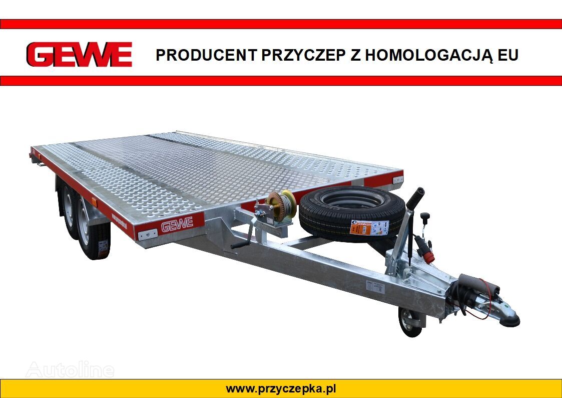 Nova Gewe Laweta L3500 C/1 4,1 x 2,1 m - SUPER MOCNA prikolica autotransportera