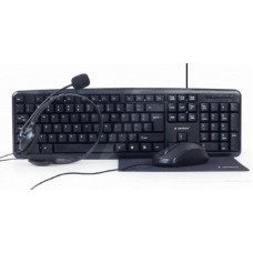 GEMBIRD KBS-UO4-01 4-in1 office set, tastatura, slusalice, mis i podloga