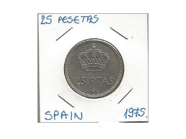 b3 Spain 25 pesetas 1975.