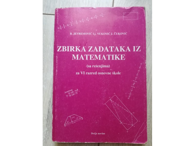 Zbirka zadataka iz matematike za VI r 1990.