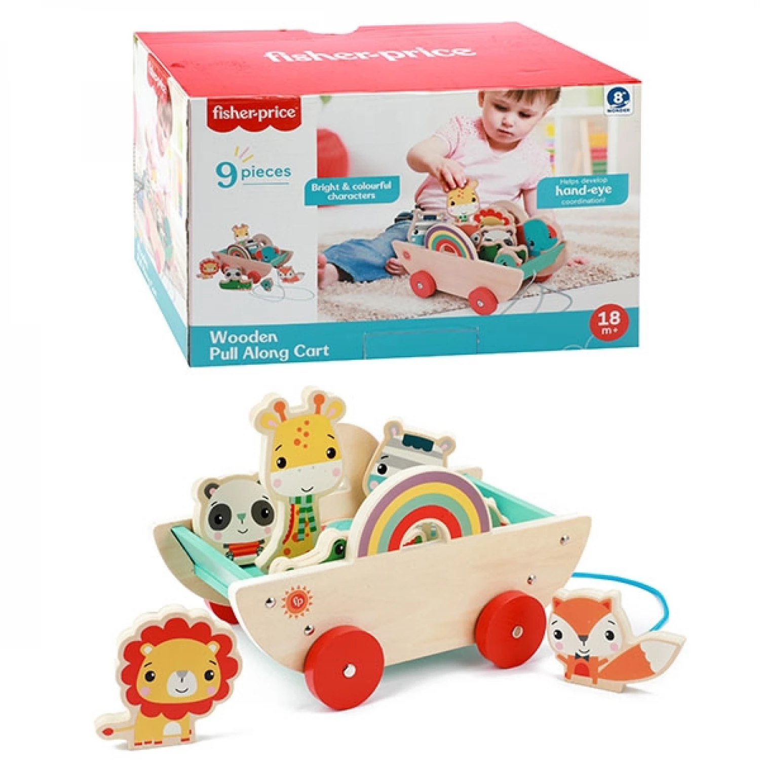 FISHER PRICE DRVENA KOLICA I OBLICI 9PCS