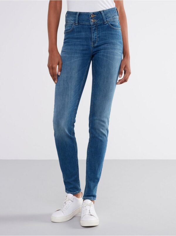 Farmerke LILLY – push up model, klasične dubine sa slim nogavicama – mešavina 81% pamuk – LILLY Blue slim fit shaping jeans