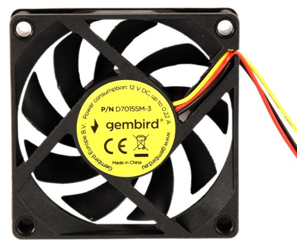 D7015SM-3 Gembird ventilator 12v 70x70x15mm, 3-pin