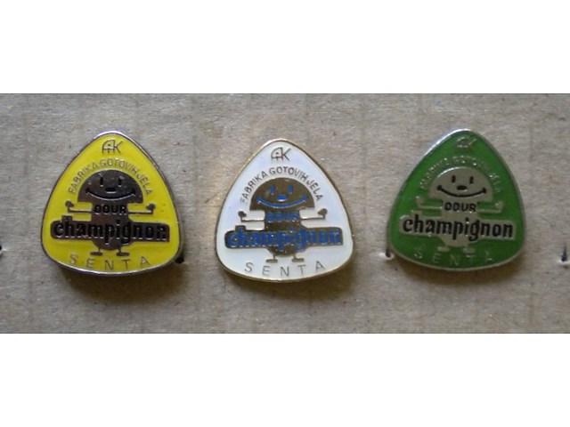 `Fabrika gotovih jela Champignon Senta` 3 značke