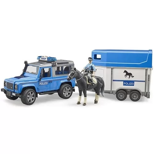 Land Rover policijski sa prikolicom i konjem
Land Rover policijski sa prikolicom i konjem