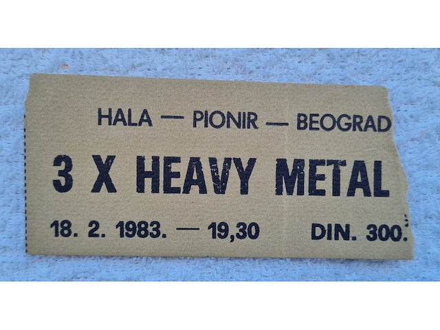 ulaznica 3 x heavy metal