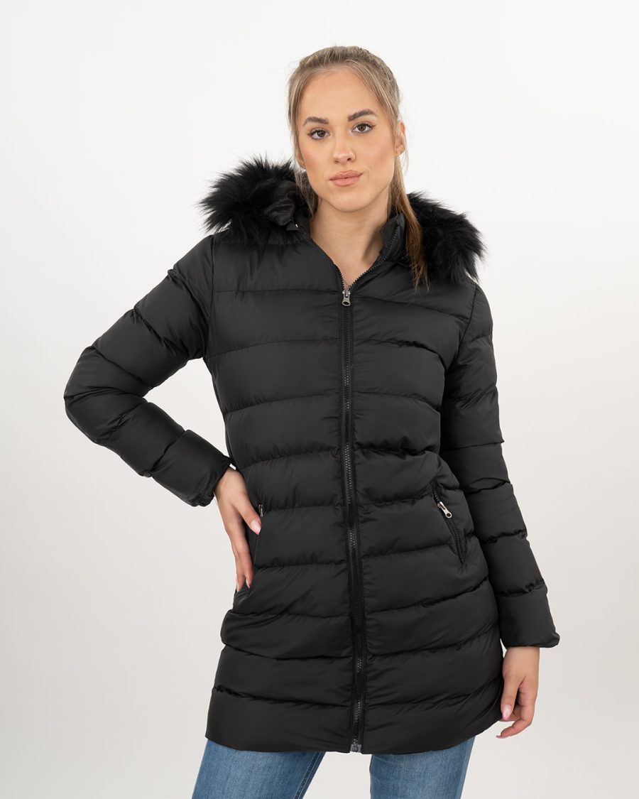 Ženska zimska jakna – Sportska i Casual – AM D116 – Crna