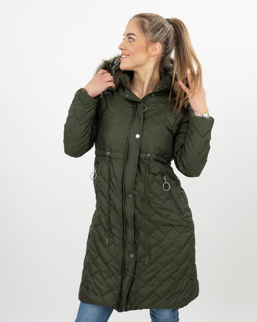 Ženska zimska jakna – Parka – AM B124 – Zelena