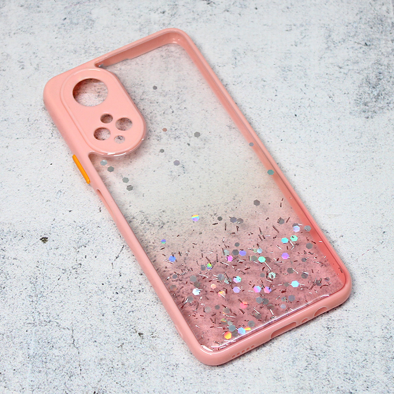 Maska(futrola) Frame Glitter za Honor X7 roze