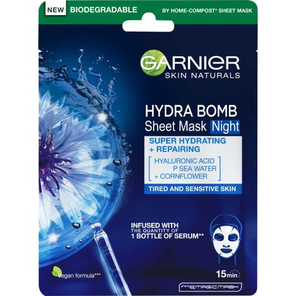 Garnier Skin Naturals Hydra Bomb Tissue Mask Night noćna maska za lice 28g