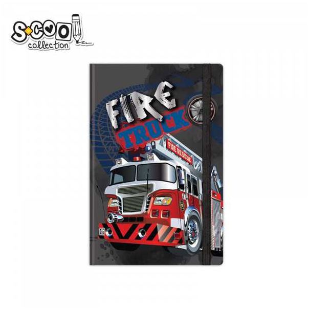 S-COOL Sveska Fire truck, premium tvrdi povez, A6 linije SC1816