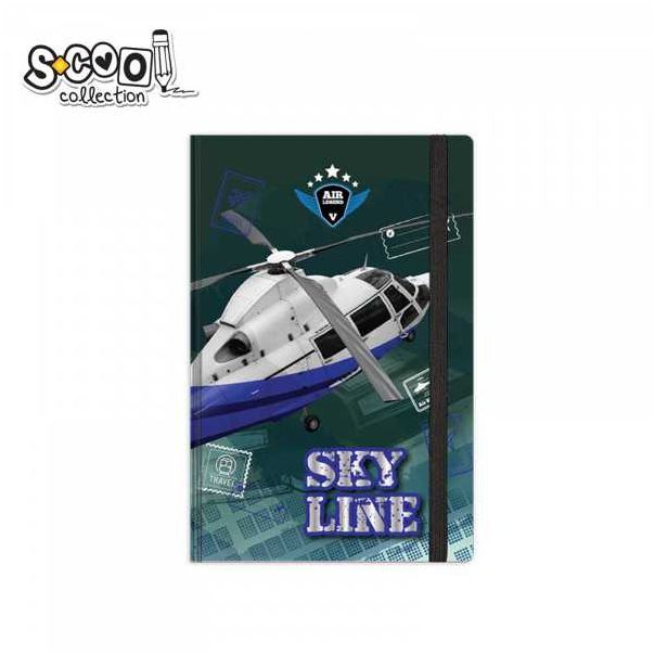 S-COOL Sveska Sky line, premium tvrdi povez, A6 linije SC1817