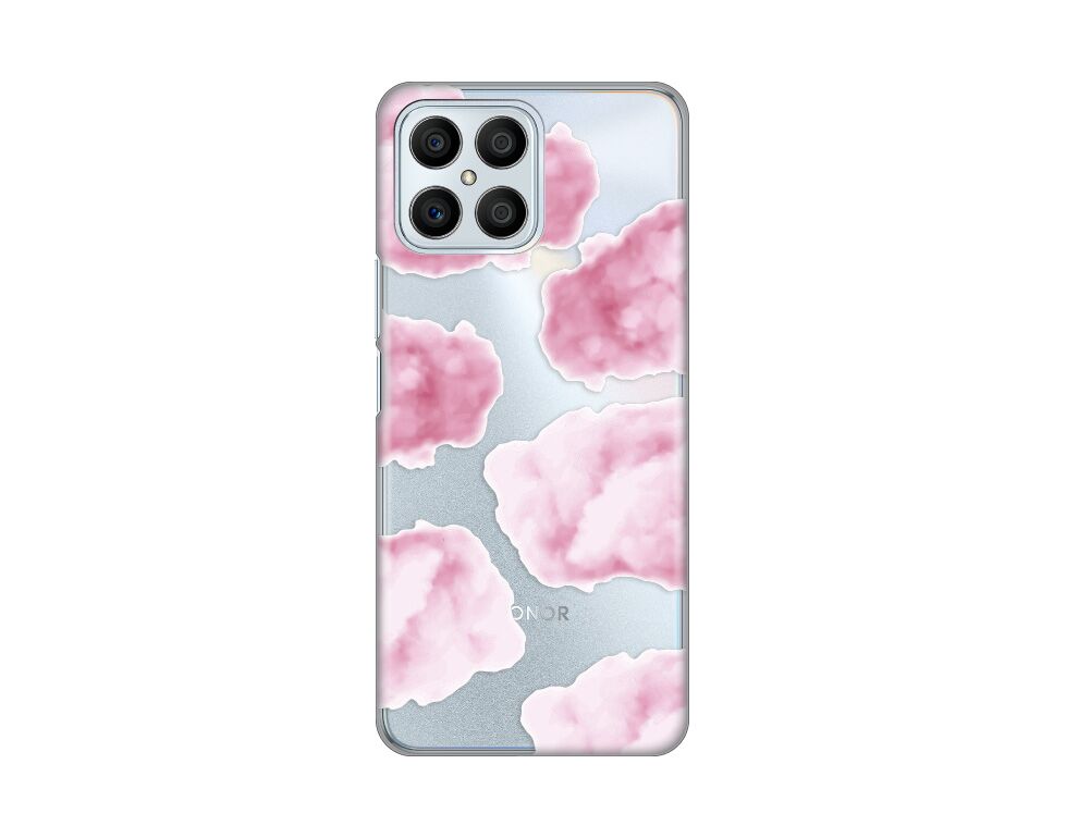 Silikonska futrola PRINT Skin - Huawei Honor X8 Pink Clouds