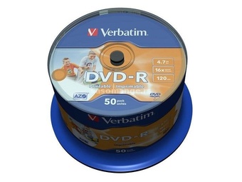 Verbatim DVD-R 4.7GB 16X AZO wideprint surface 43533 NO-ID ( 556PV/Z )
