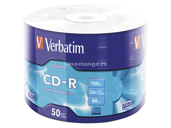 CD-R 700/80 52x Extra protection Wrap pk50 Verbatim 43787