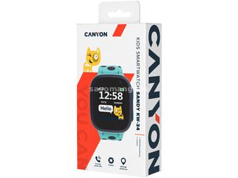 Canyon kids smartwatch, 1.44 inch colorful screen, GPS function, Nano SIM card, 32+32MB, GSM(8509...