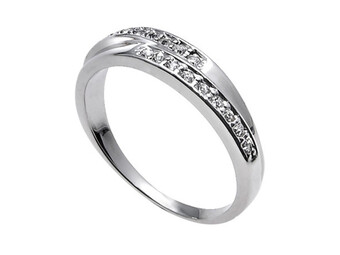 Ženski oliver weber real crystal prsten sa belim swarovski kristalom m ( 41036rm )