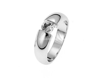 Ženski oliver weber solitaire crystal prsten sa swarovski belim kristalom 55 mm ( 41003m )