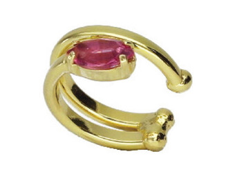 Ženske victoria cruz ear cuff rose gold mindjuše sa swarovski roze kristalom ( a3965-04dt )