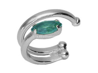 Ženske victoria cruz ear cuff light turquoise mindjuše sa swarovski tirkiznim kristalom ( a3965-1...