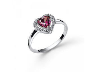 Ženski oliver weber forever fuchsia 925ag prsten sa swarovski ljubičastim kristalom xl ( 63245xl....