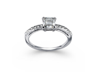 Ženski oliver weber private crystal prsten sa swarovski belim kristalom xl 62 mm ( 41134xl )