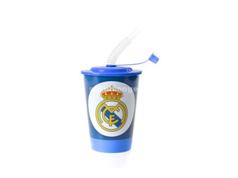 Tubule, čaša sa cevčicom, plastična, Real Madrid CF, 450ml ( 305826 )