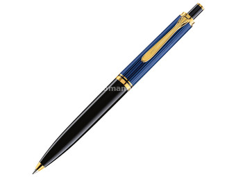 Olovka hemijska Souveran K400+kožna bela futrola+poklon kutija G30 Pelikan 996843 crno-plava