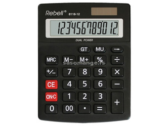 Kalkulator komercijalni 12mesta Rebell RE-8118-12 BX crni