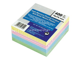 Blok samolepljiv kocka 76x76mm 400L Donau 7573001PL-99 pastel-4boje