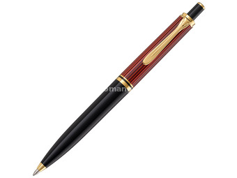 Olovka hemijska Souveran K400+kožna bela futrola+poklon kutija G30 Pelikan 904995 crvena-crna