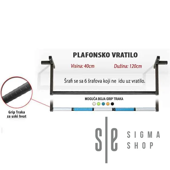 Plafonsko vratilo (Obmotano grip trakom)