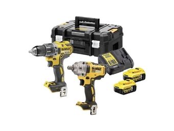 DeWALT AKU SET: bušilica-odvrtač DCD791 + udarni odvrtač DCF894 + 2 x 18 V 5,0 Ah + punjač + kofe...