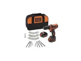 Black+Decker akumulatorska bušilica-odvijač 10.8V + 40-delni set pribora BDCDD121BSA