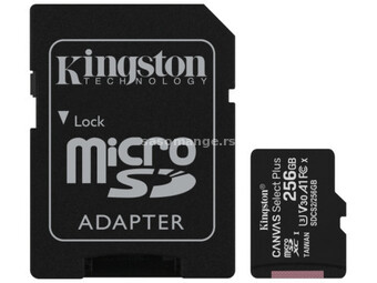 Kingston A1 MicroSDXC 256GB 100R class 10 SDCS2/256GB + adapter