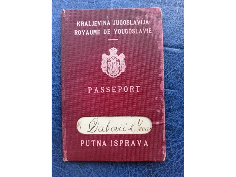 Kraljevina Jugoslavija pasoš Aleksandar I