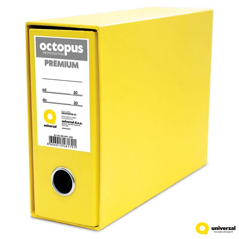 REGISTRATOR A5 OCTOPUS PREMIUM ŽUTI UNL-1629