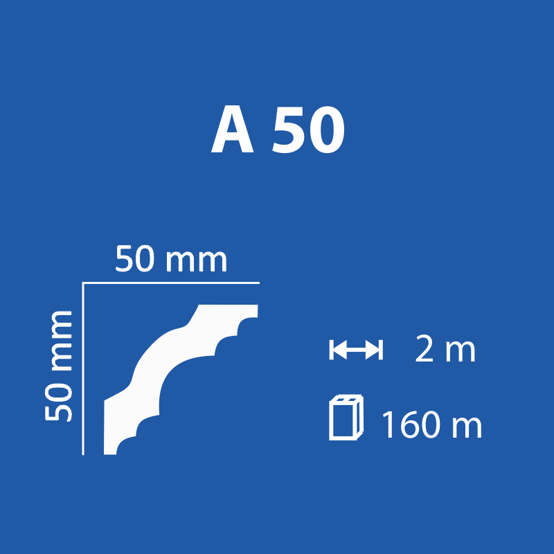 A50 Unutrašnja dekorativna XPS lajsna