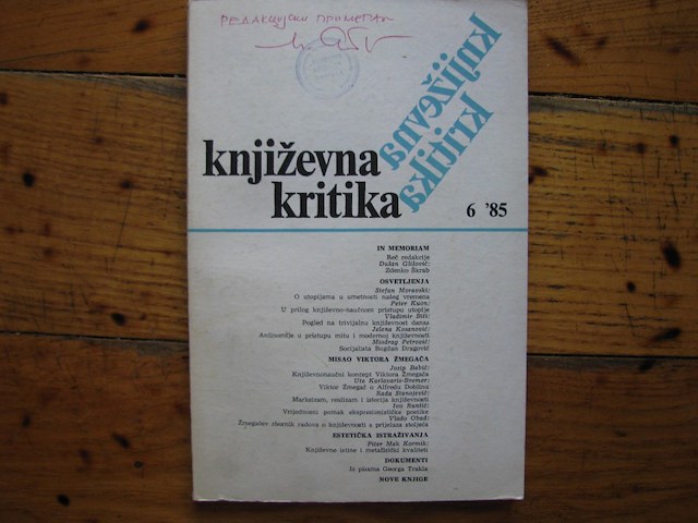 KNJIŽEVNA KRITIKA 6/85