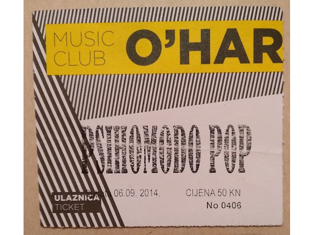 Ulaznica: Psihomodo pop (Split-klub O` Hara 6.9.2014.)