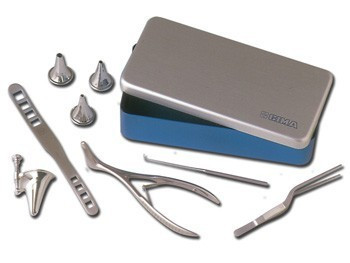 Osnovni ORL hirurski set za ordinacije, sa kutijiom za sterilizaciju