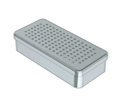 PERFORATED STAINLESS STEEL BOXES 21 x 10 x 5