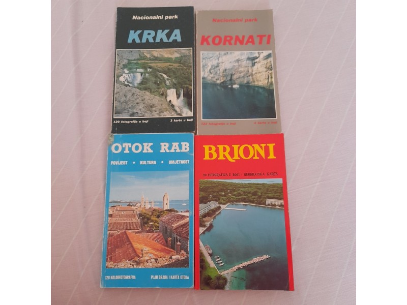 4 turističke knjige - Kornati, Krka, Brioni i Rab