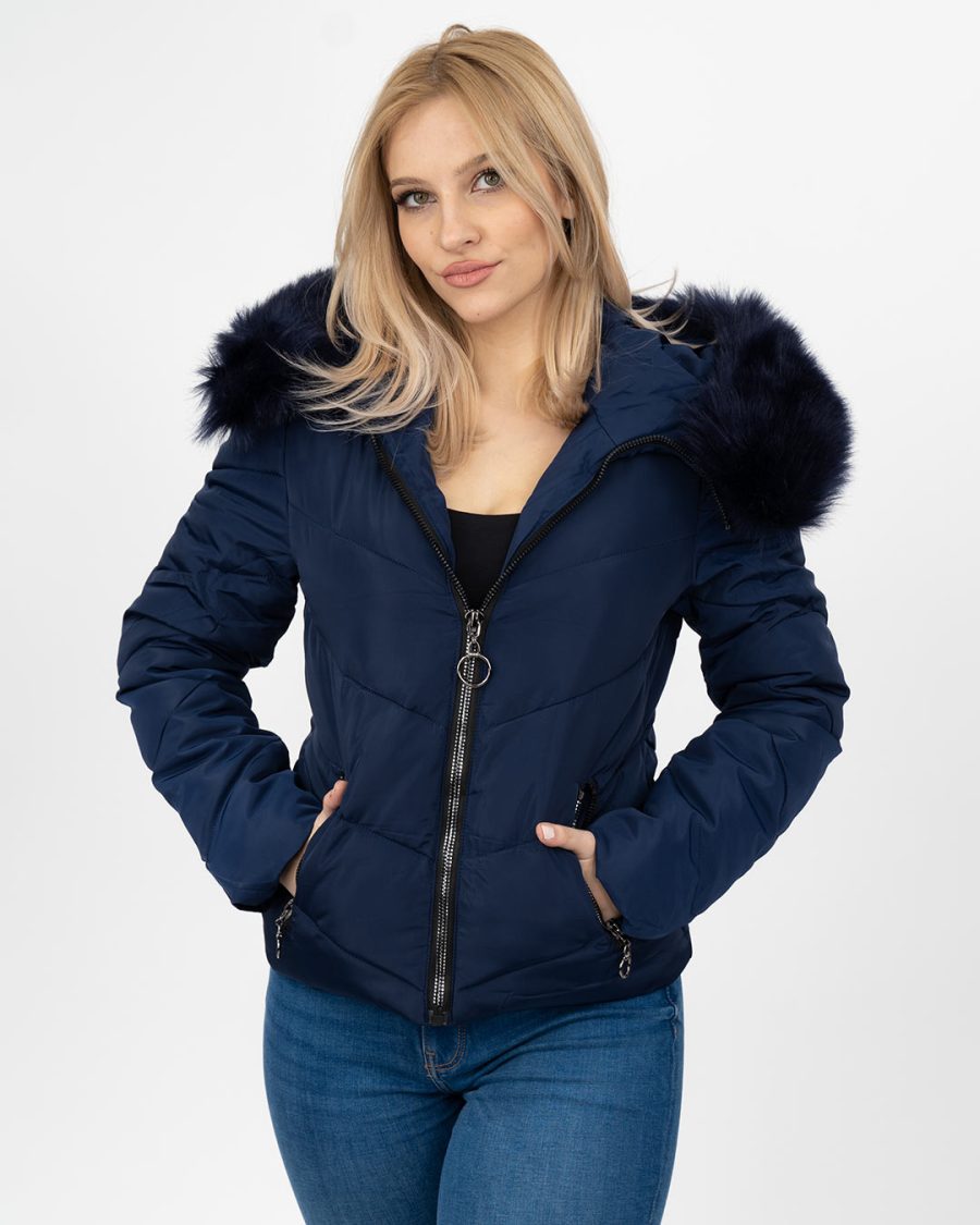 Ženska zimska jakna – Sportska i Casual – 7022 – Teget