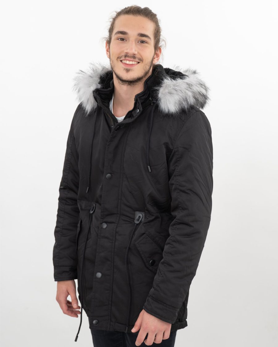Muška zimska jakna – Parka – ALN 82518-1 – Crna