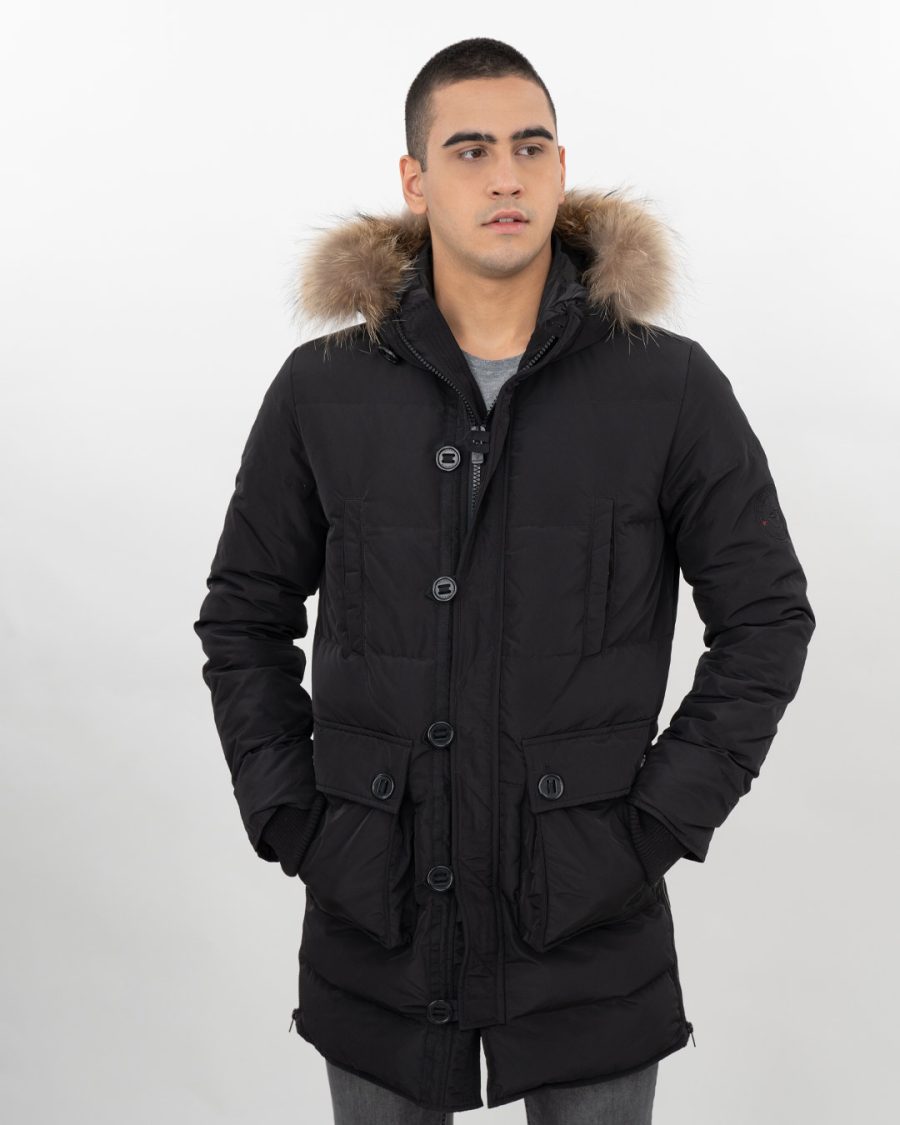 Muška zimska jakna – Sportska i Casual – Invento Alpina – Crna