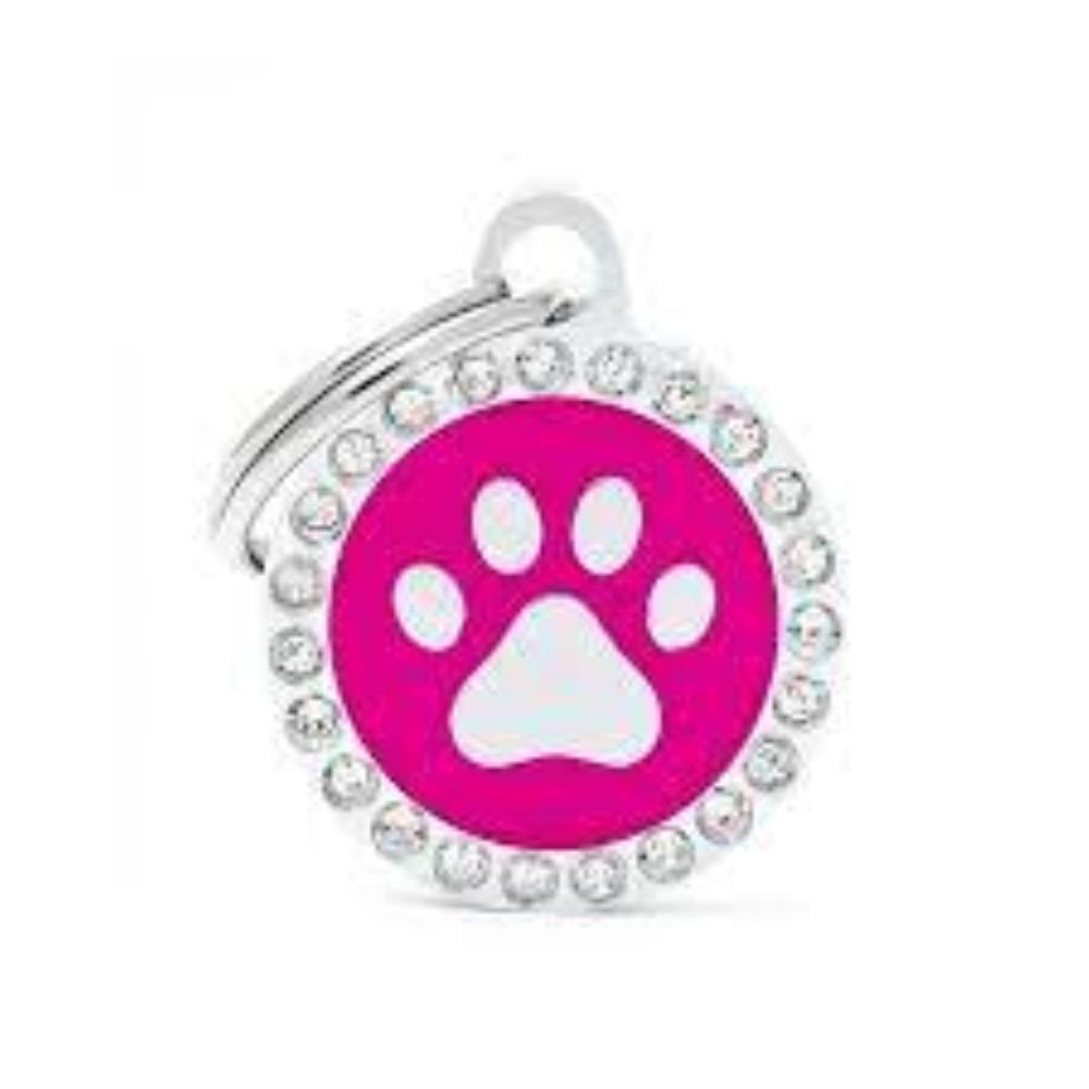 SMALL FUCHSIA CIRCLE PAW GLAM