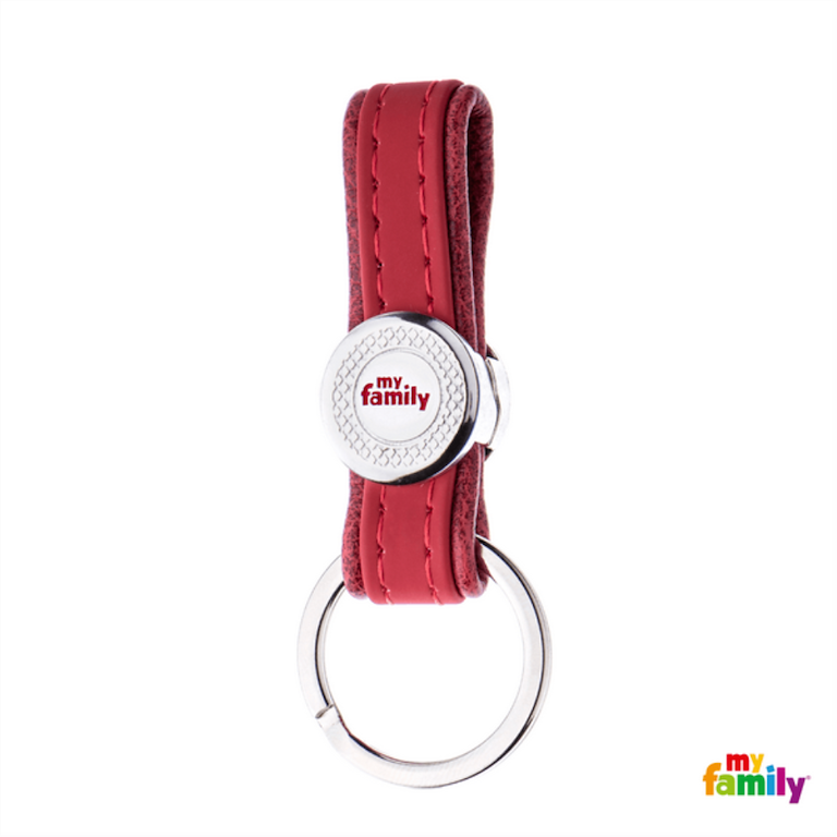 RED BILBAO KEYRING WHITE BRONZE